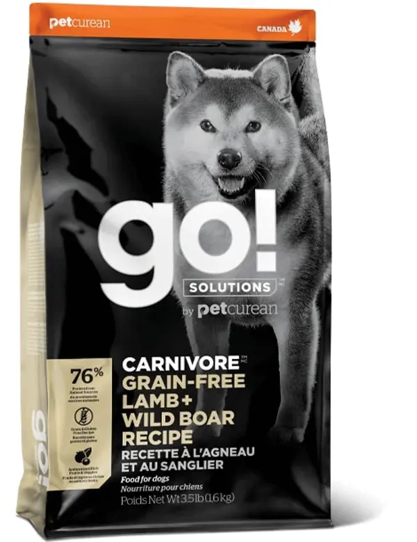 גו! מזון לכלב קרניבור נטול דגנים כבש חזיר בר GO! CARNIVORE GF Lamb ...