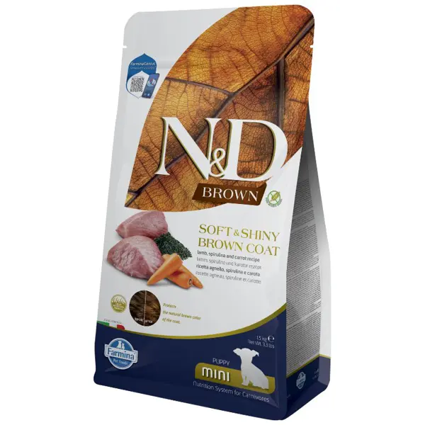 ND מזון לכלב גור פרווה חומה Farmina N&D Brown Dog Formula for Puppy Mini