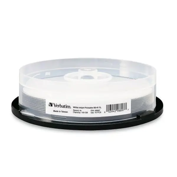 תקליטור בלו ריי VERBATIM Blu-Ray Media BDXL 100GB 4X White Inkjet ...