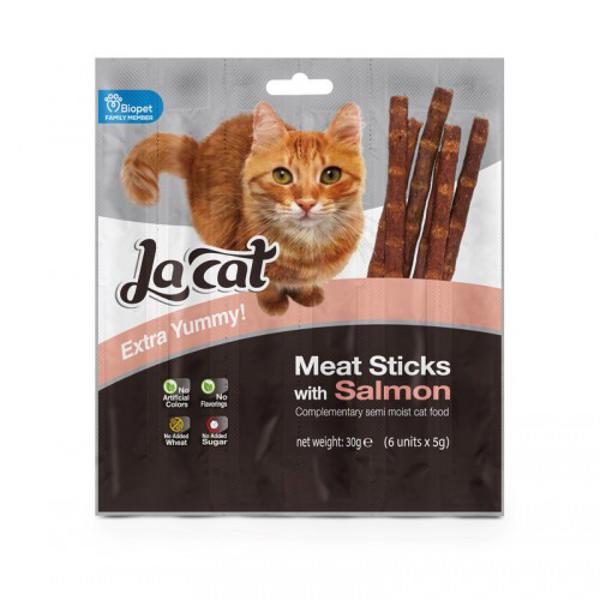 חטיף לה-קט מקלות בשר עם סלמון La Cat Meat Sticks With Salmon - פט פוינט ...