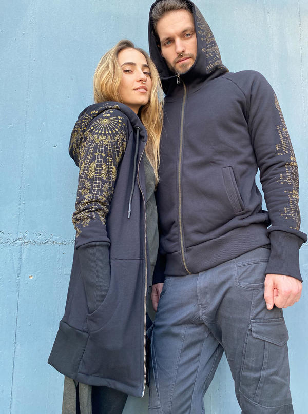 ASTARTA MEN BLACK HOODIE - Plazmalab | Plazmalab Urban Tribe clothing ...