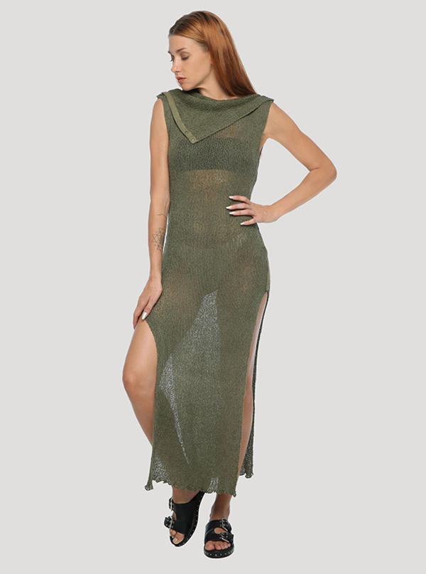 Ply Dress OLIVE - Plazmalab | Plazmalab Urban Tribe clothing ...